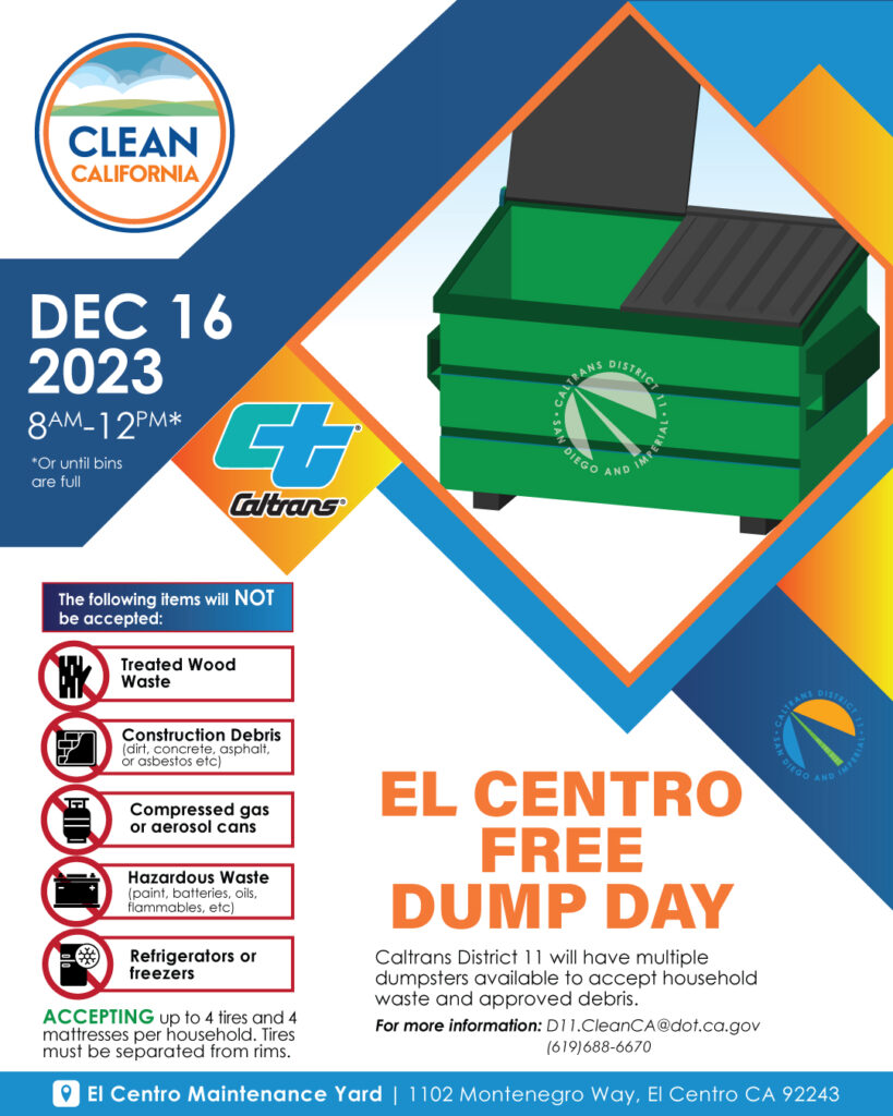 Caltrans Free Dumpster Disposal Day in El Centro – KYMA Events