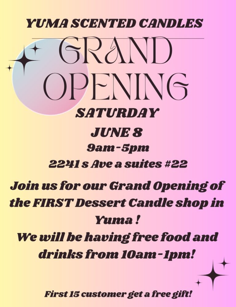 Grand Opening Yuma Scented Candles – KYMA Events